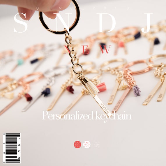 Personalized Keychain Monogram Keychain personalized | Etsy