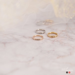 Rings for Women, Personalized Word Ring, Personalized Inside Outside ...