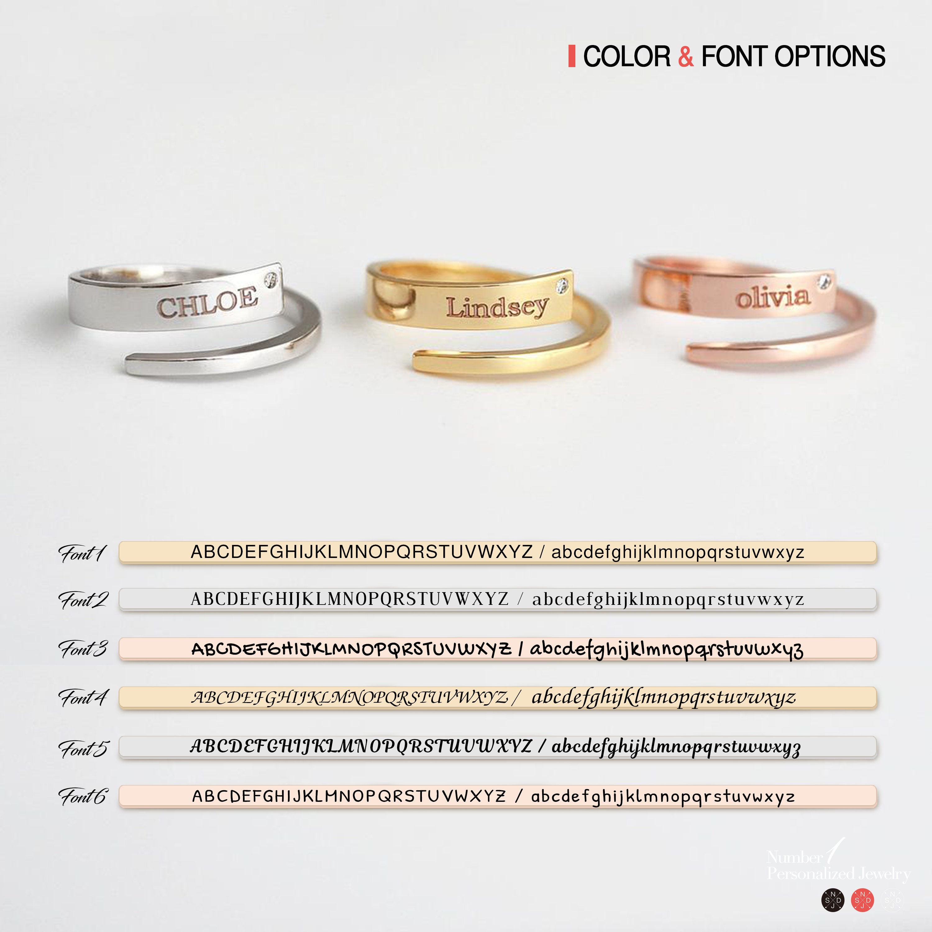 Engraved Ring Personalized Ring For Women Custom Name Ring | Etsy