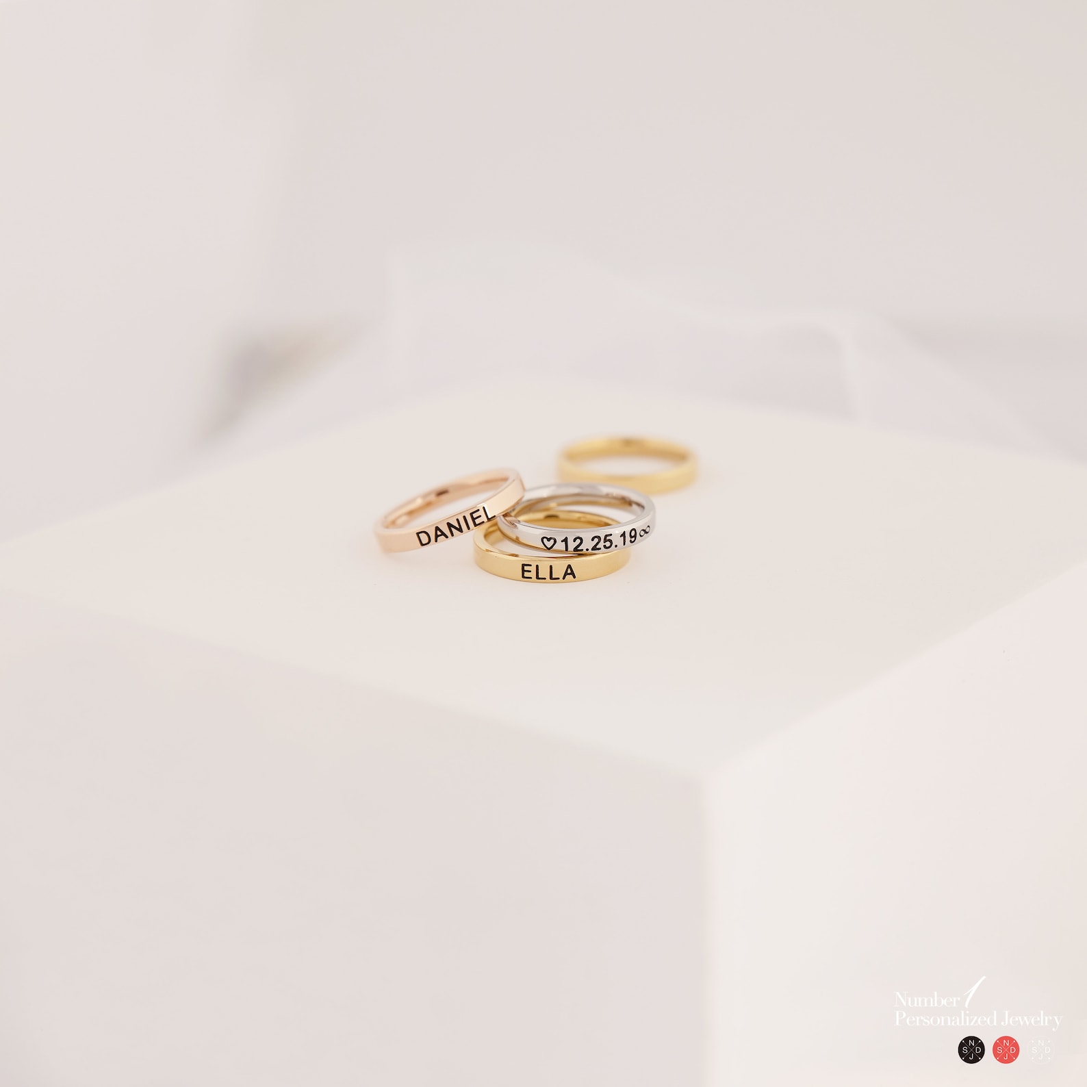 Rings for Women, Personalized Word Ring, Personalized Inside Outside ...