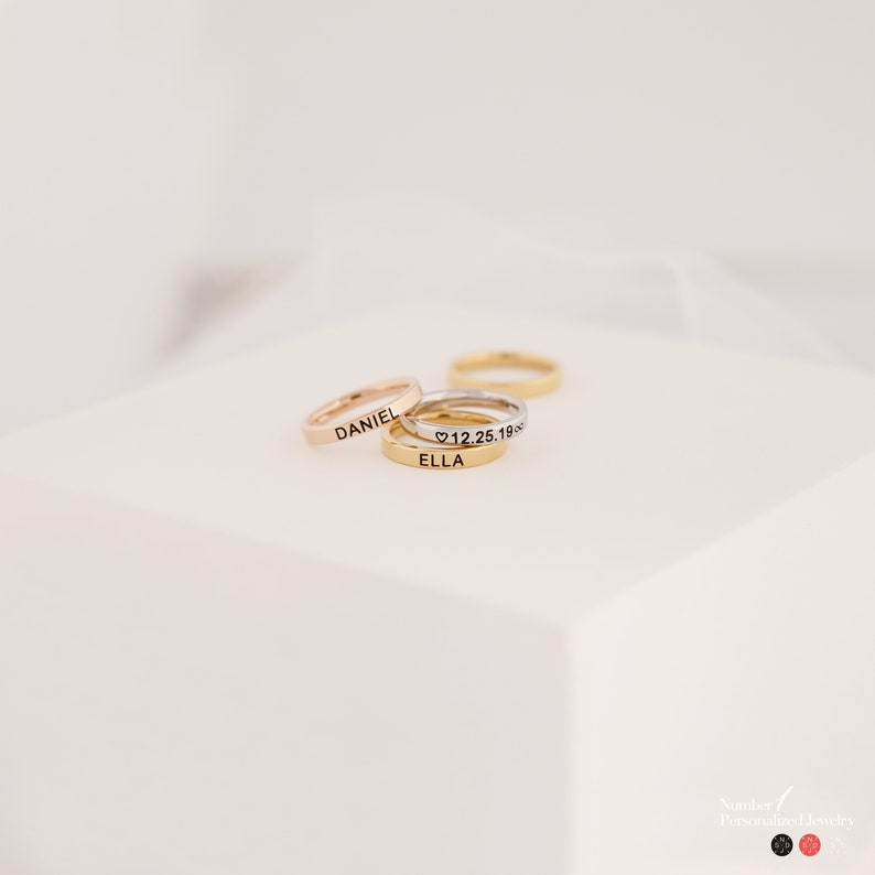 Rings for Women Personalized Word Ring Personalized Inside - Etsy