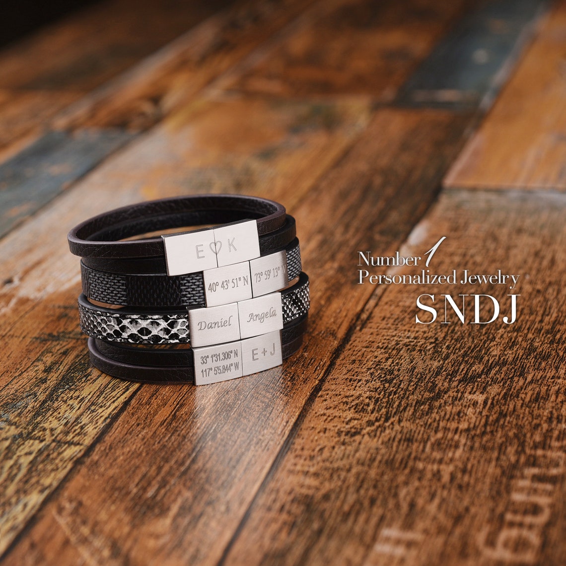 Personalized Custom Bracelet Men Bracelet Engraved - Etsy