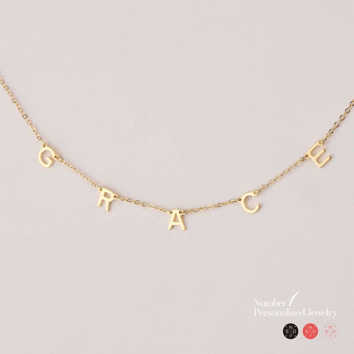 Custom Name Necklace Custom Letter Necklace Personalized - Etsy