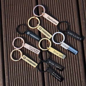 Personalized Keychain Metal Engraved Keychain Custom Engraved Keychain ...