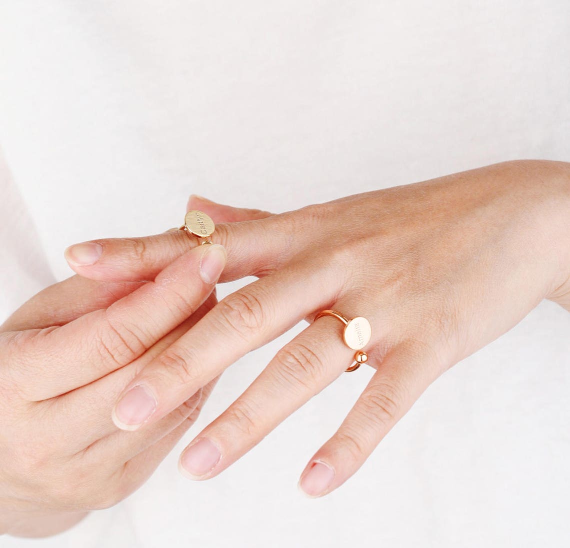 Engraved Ring Best Friend Ring Custom Name Ring | Etsy