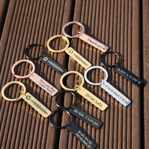 Personalized Keychain Metal Engraved Keychain Custom Engraved Keychain ...