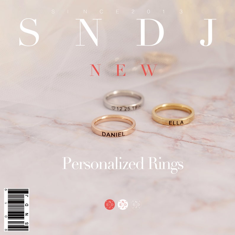 Rings for Women Personalized Word Ring Personalized Inside - Etsy