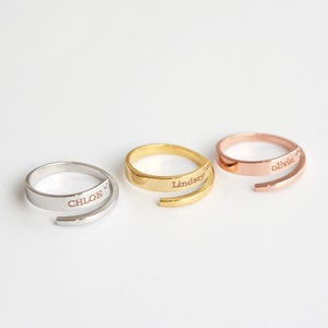 Engraved Ring, Name Ring, Best Friend Gifts, Custom Ring, Bridesmaid ...