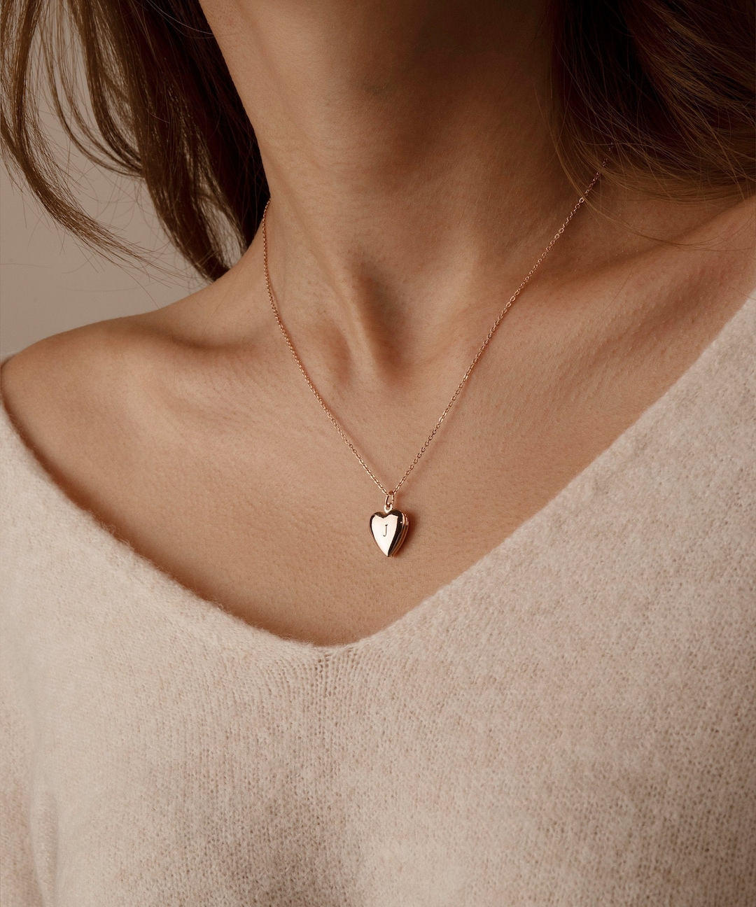 Heart Locket Necklace Personalized Heart Locket Necklace Girls Heart ...