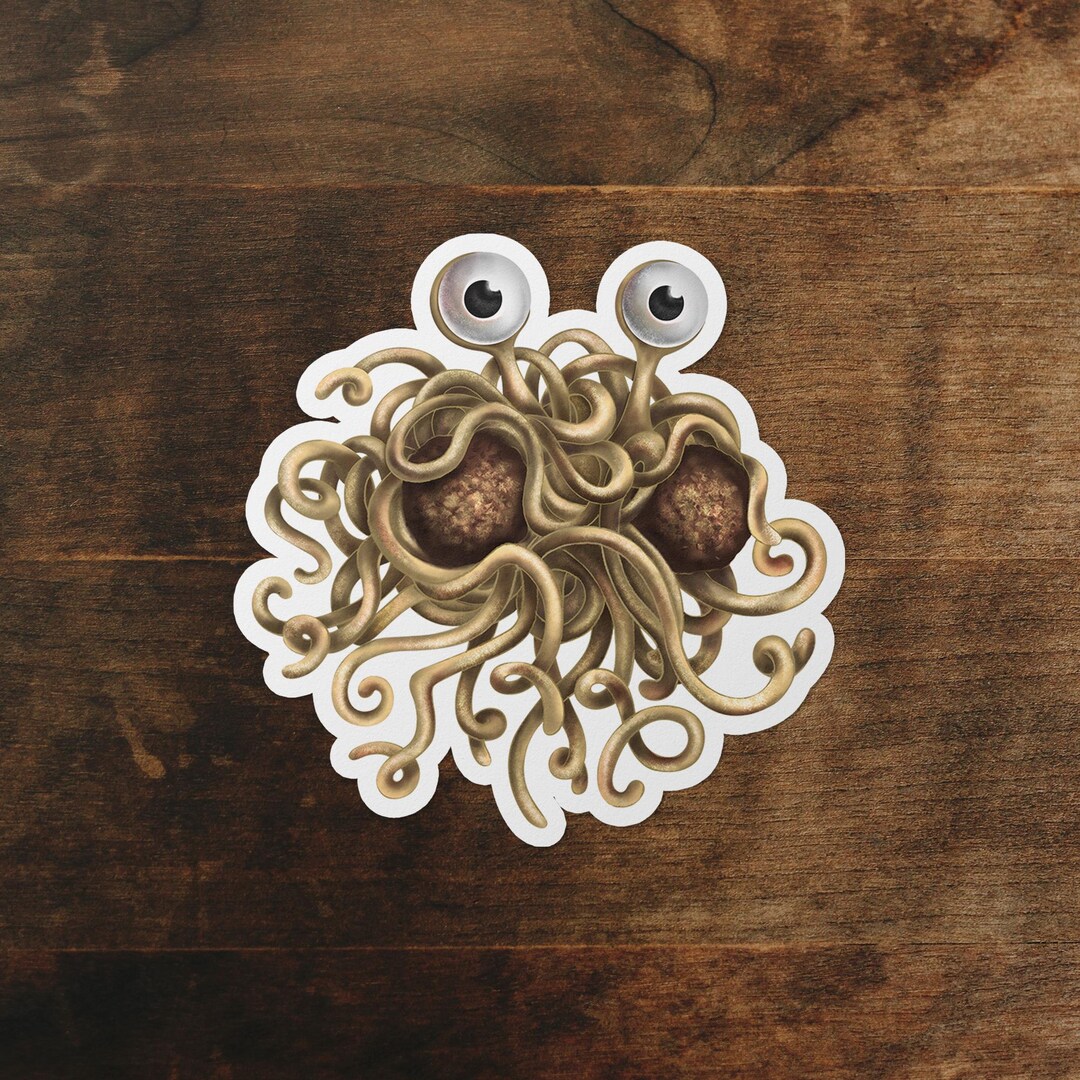 Flying Spaghetti Monster Kiss-cut Sticker | FSM Pastafarian Vinyl Decal ...
