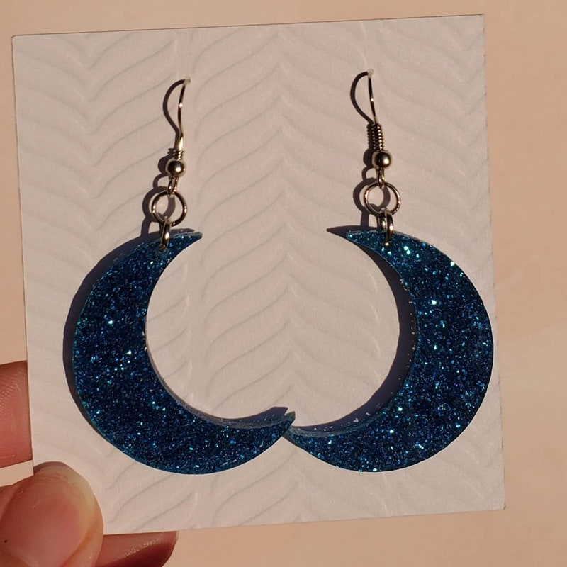 Moon Earrings - Etsy