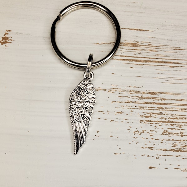 Angel Wing Keychain - Etsy