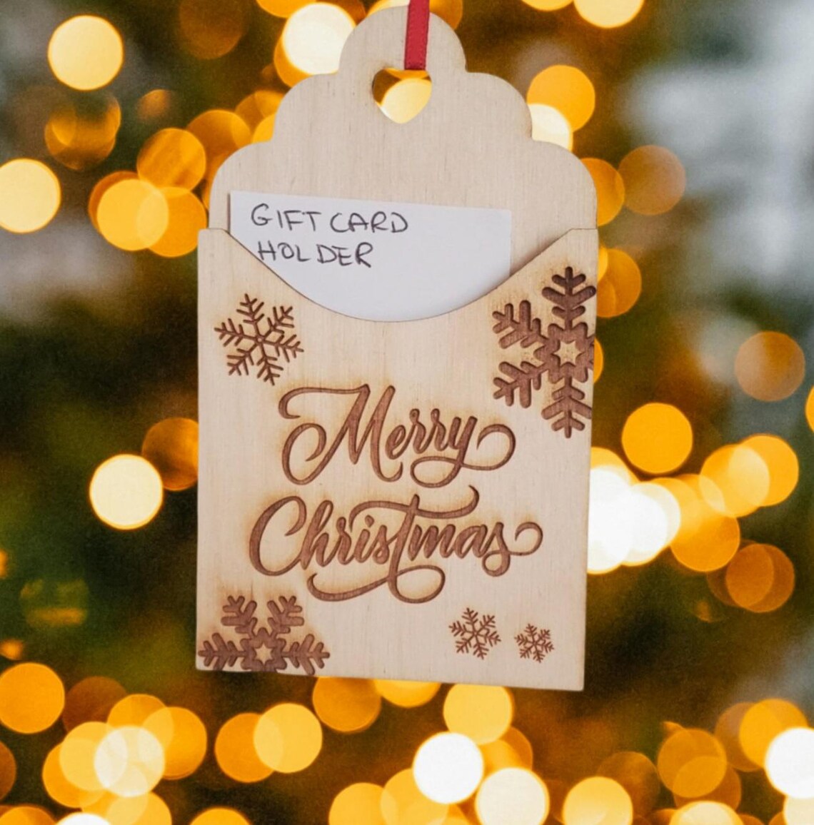 Gift Card Holder Ornament, Gift Card Holder Christmas, We Wish You a ...