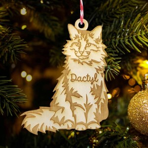 Norwegian Forest Cat Ornament, Cat Christmas Ornament, Fluffy Cat ...