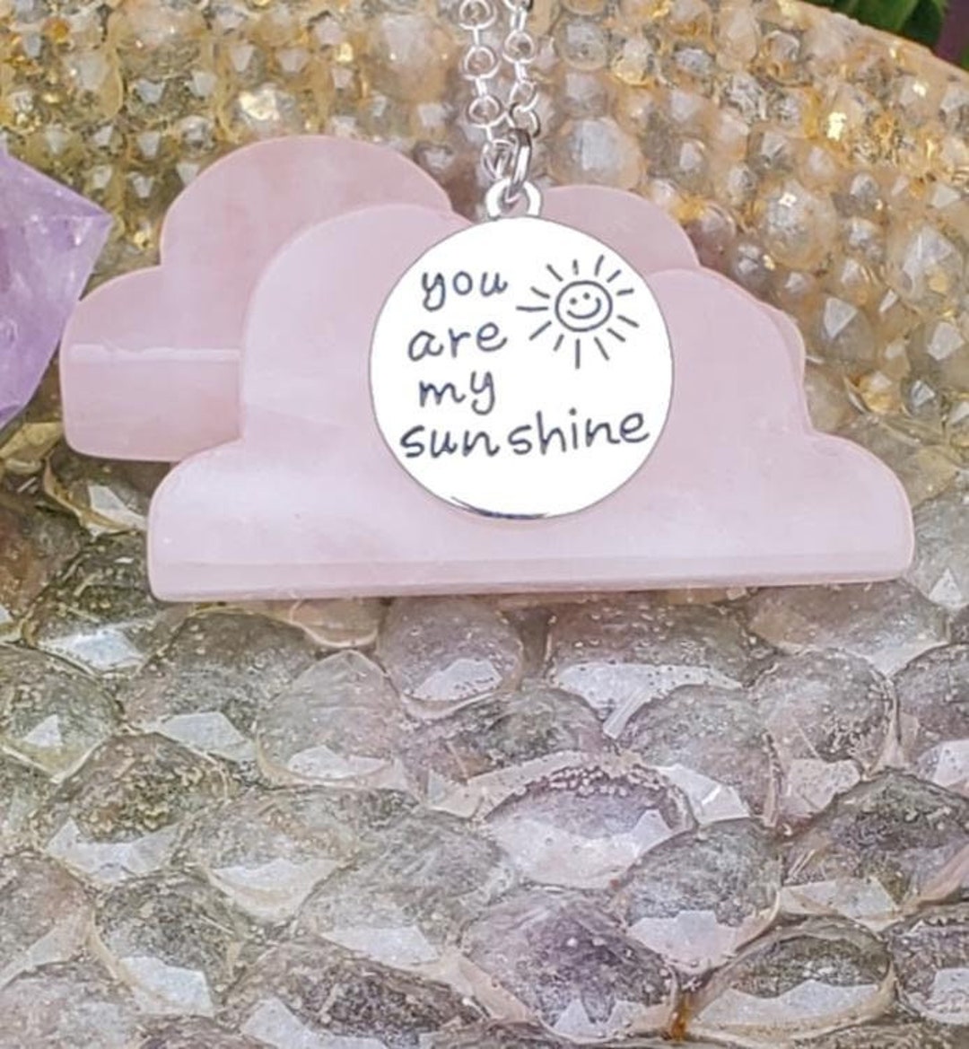 You Are My Sunshine Necklace, Sun Necklace, Smiling Sun Necklace, Gift ...