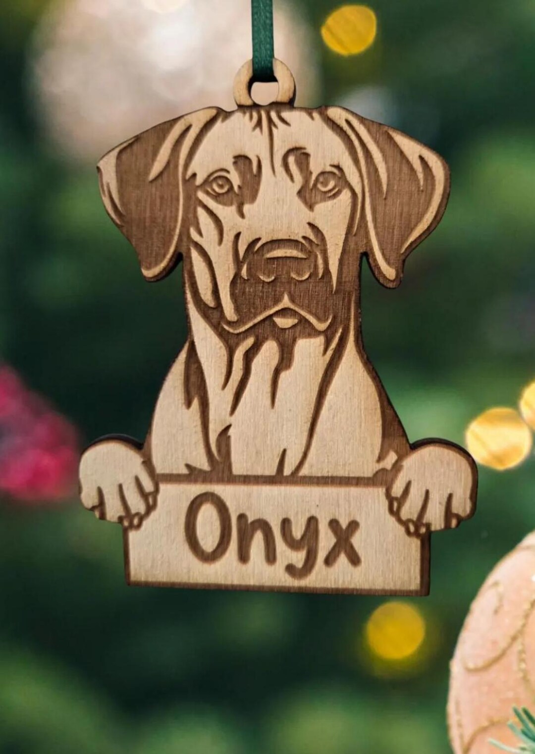 Rhodesian Ridgeback Ornament, Rhodesian Ridgeback Christmas Ornament ...