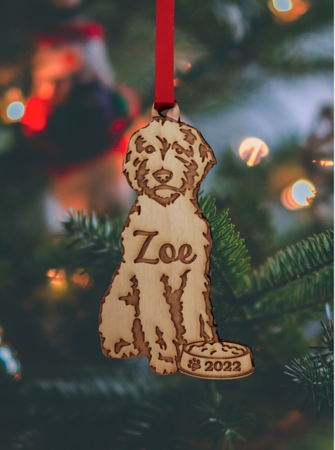 Golden Doodle Ornament, Goldendoodle Christmas Ornament, Doodle Dog ...