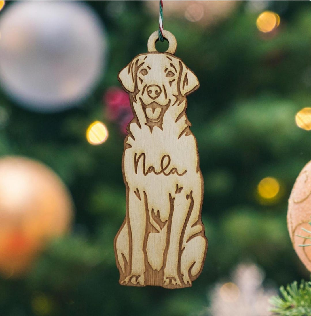 Yellow Lab Ornament, Retriever Christmas Ornament, Labrador Retriever ...