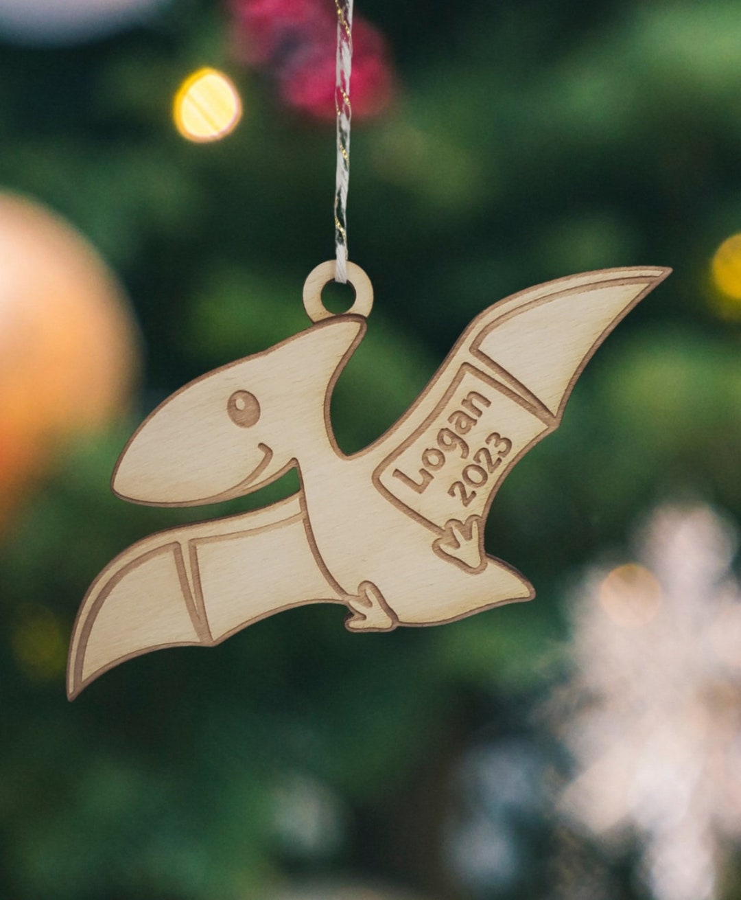 Pterodactyl Dinosaur Ornament, Pterodactyl Christmas Ornament ...