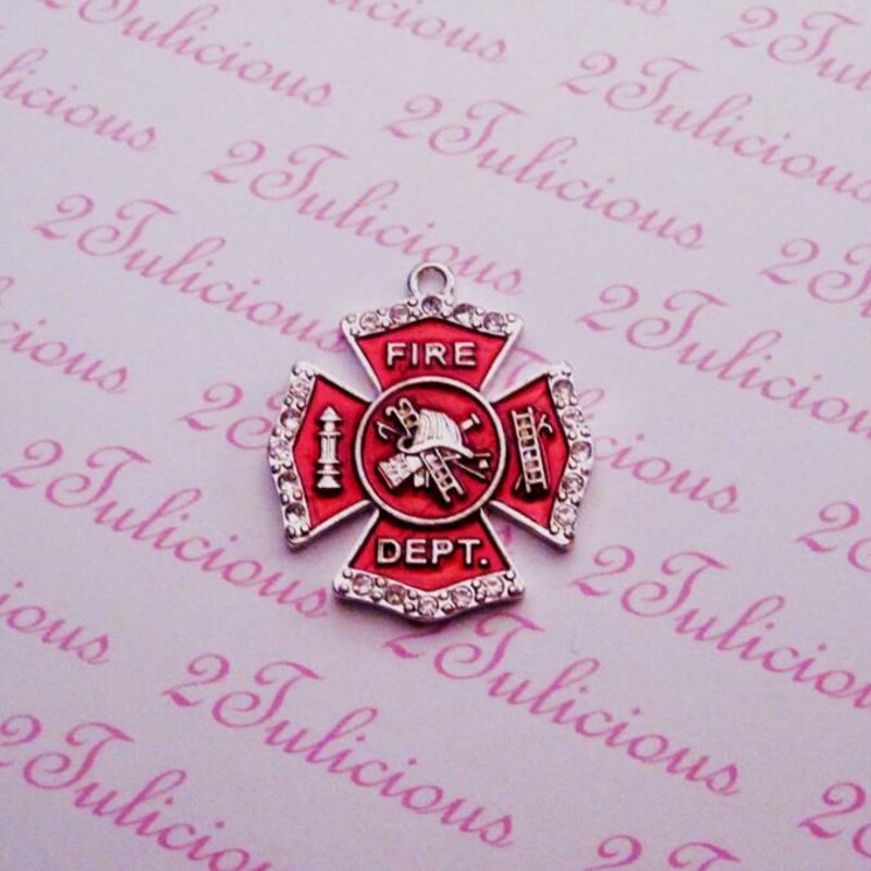 Firefighter Charm - Etsy