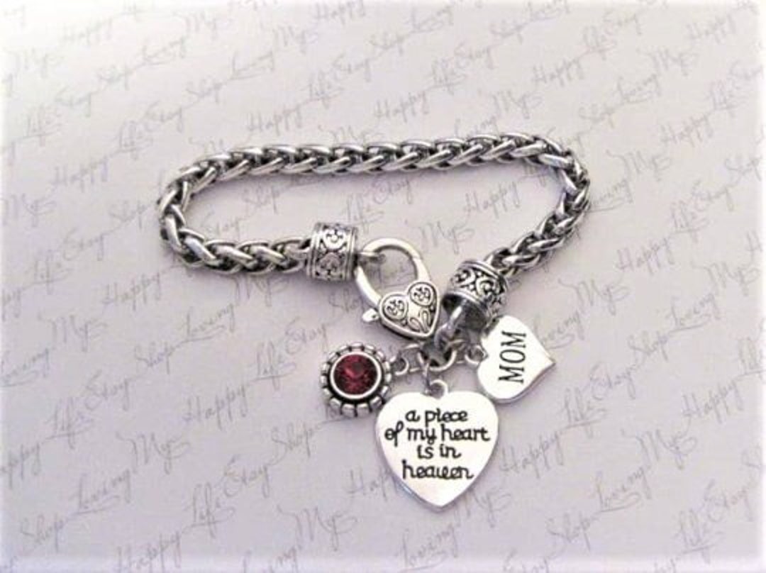 A Piece of My Heart is in Heaven Bracelet, Remembrance Bracelet ...