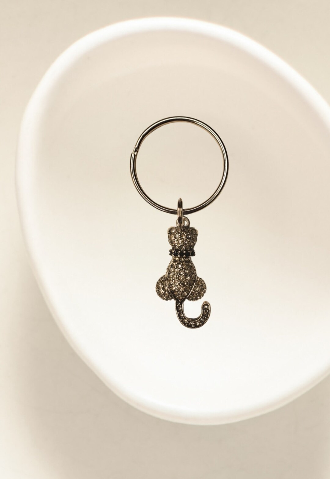 Crystal Cat Keychain, Kitten Keychain, Rhinestone Cat, Kitten Keychain ...