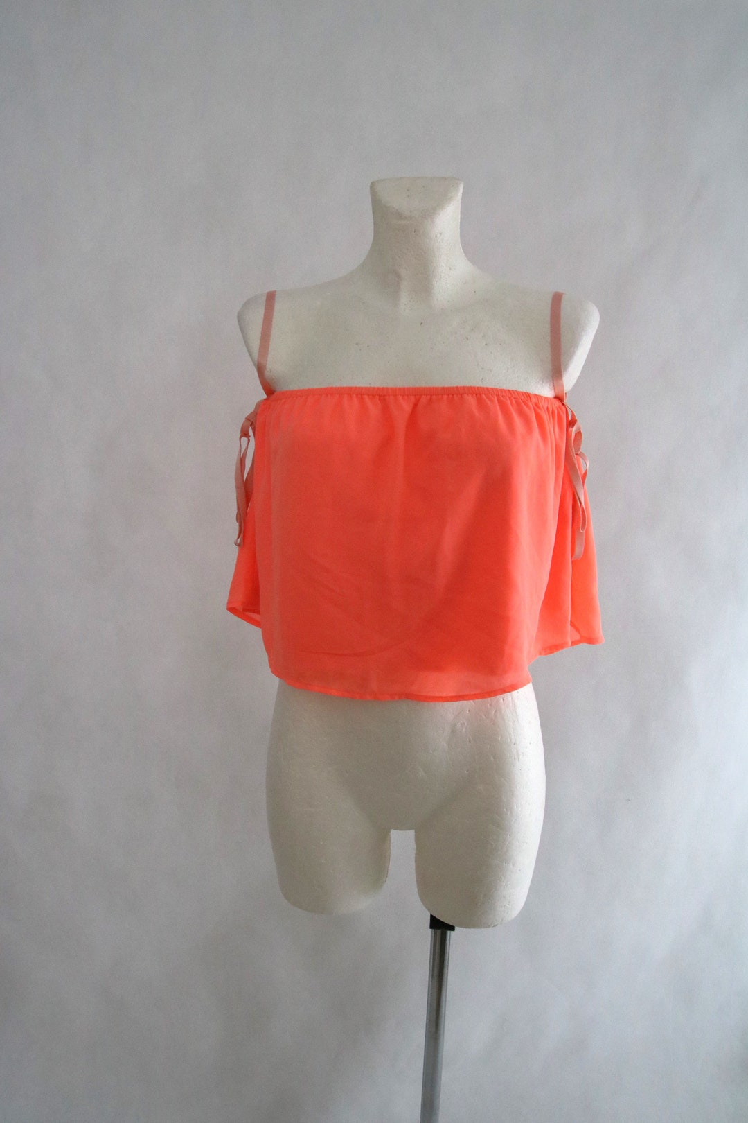 Neon Top, Neon Color Top, Frill, Size EUR 36/38, USA 2/4, UK 8/ 10, - Etsy