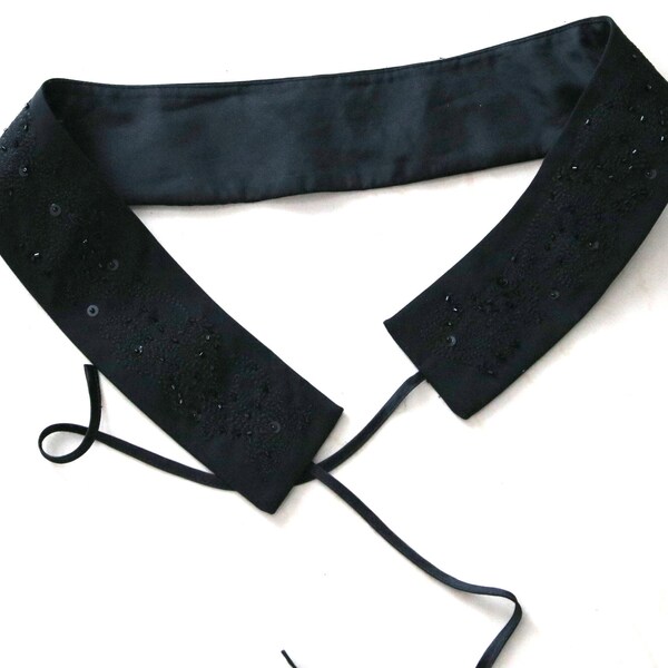 Embroidered Black Belt - Etsy