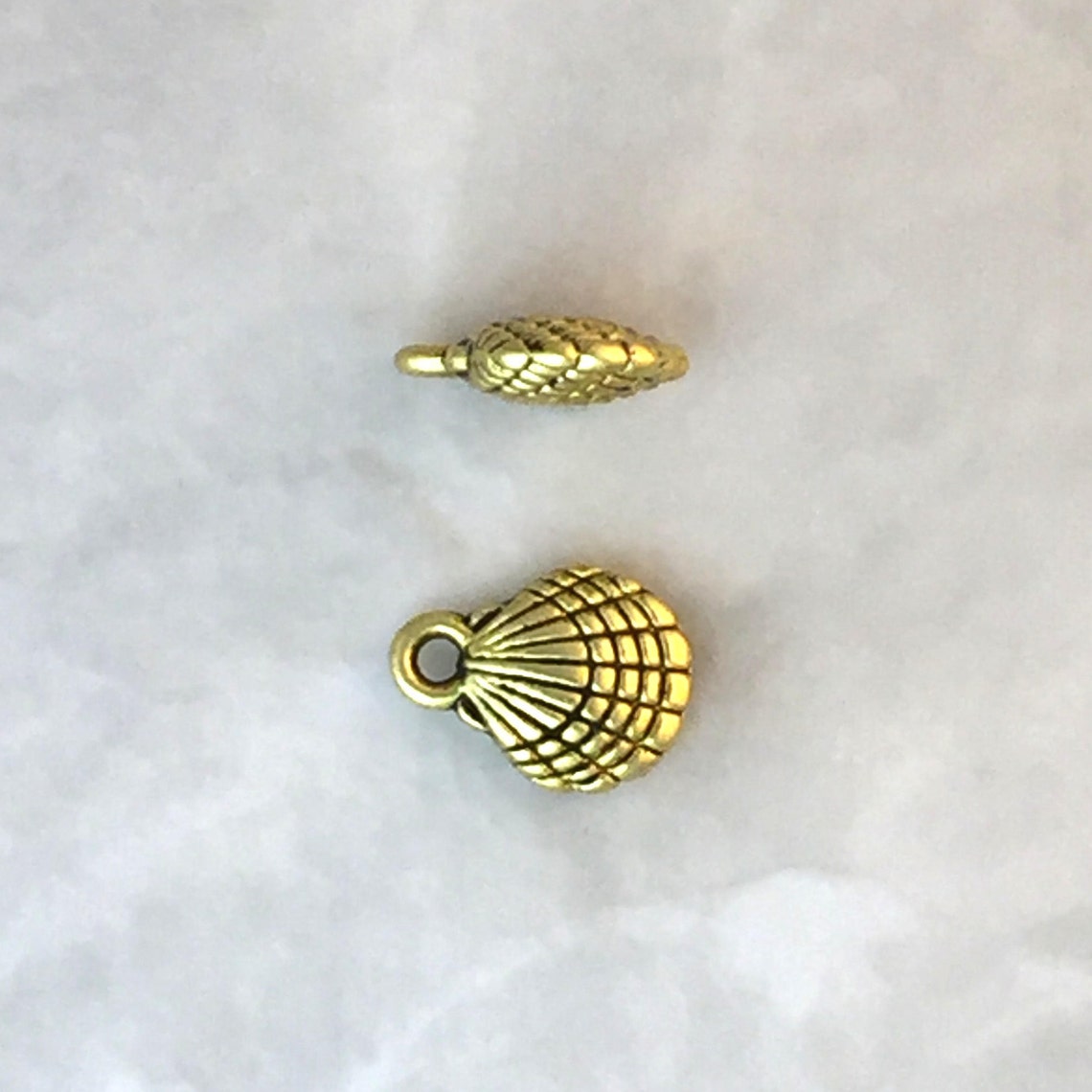 10 Pcs Gold Shell Charm Gold Shell Pendant Seashell | Etsy