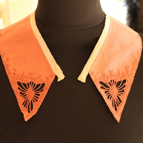 Antique silk & lace collars, pink, cream linen, ivory… - Gem
