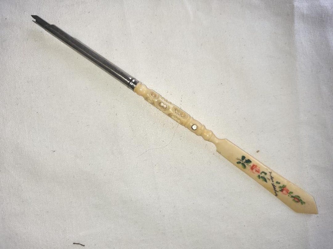 Antique Bovine Bone Stanhope Dip Pen, Floral Souvenir - Etsy