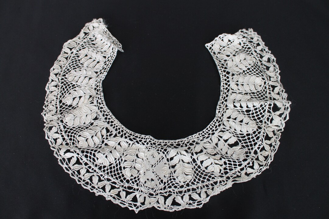 Victorian Maltese Lace, Silk Hand Made Lace Collar, Antique 1800's ...