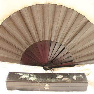 Victorian Black Hand Fan, Original Box, Black Victorian Gothic Fan ...