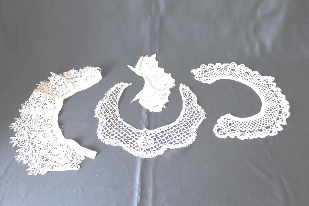 Victorian Lace Collars, Antique Circular Lace Collars, Reuse or ...
