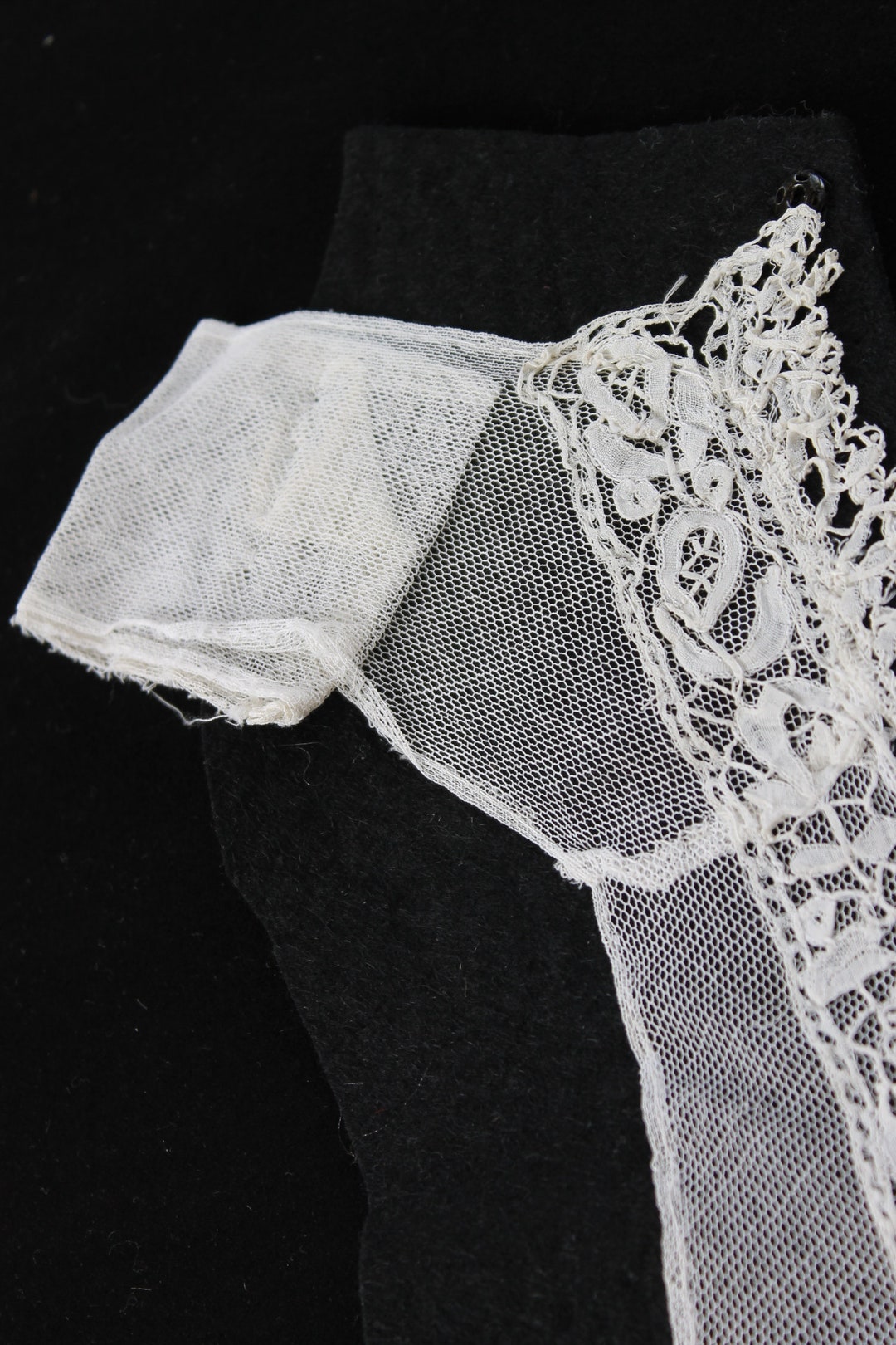 Victorian White Lace Dress Front, Antique Modesty Panel, Vintage ...