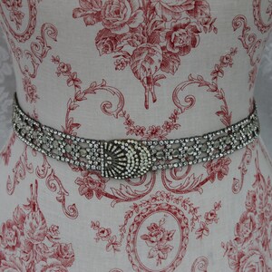 Art Deco Paste Belt, Ladies Silver Sparkly Diamante Belt, 1920s ...