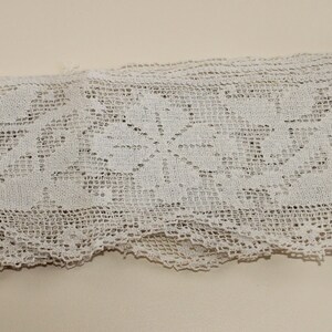 Antique Cotton Fillet Lace Trim, off White Vintage Lace Edge, 220cm X ...
