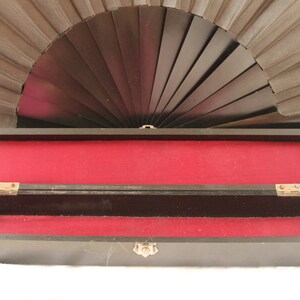 Victorian Black Hand Fan, Original Box, Black Victorian Gothic Fan ...