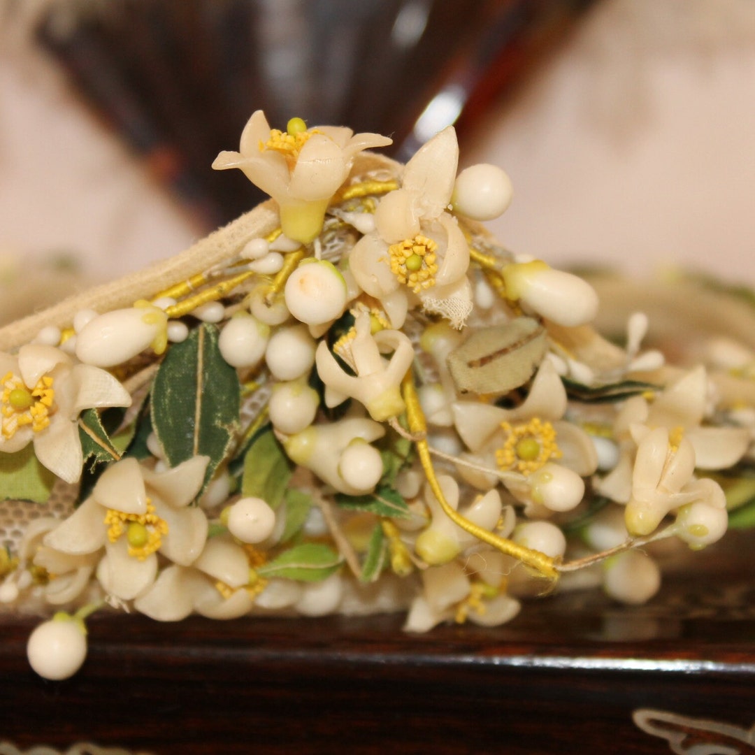 Edwardian Wax Flower Wedding Crown, Antique 1920s Brides Wax Flower ...