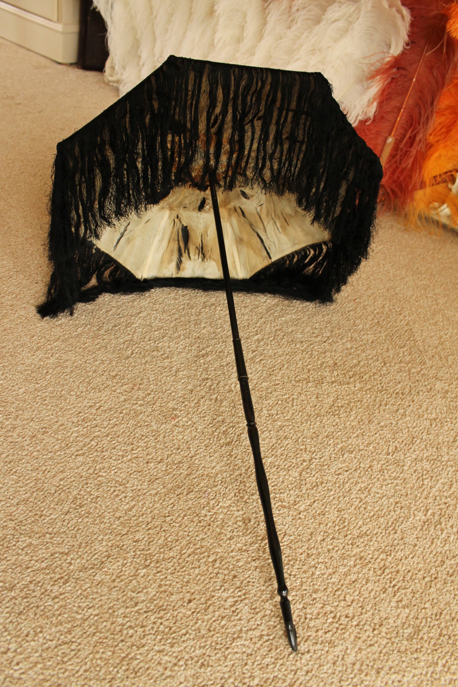 Victorian Black Carriage Parasol Antique Folding Wooden - Etsy