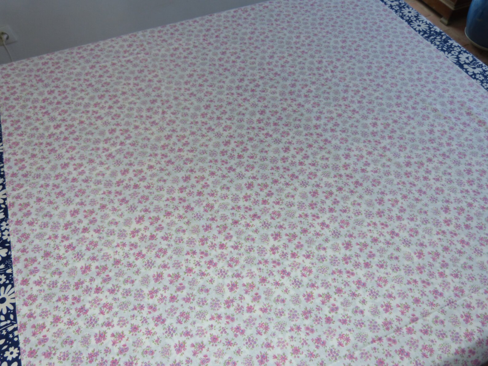 Pink little flower print unused slightly fluffy cotton sheet | Etsy