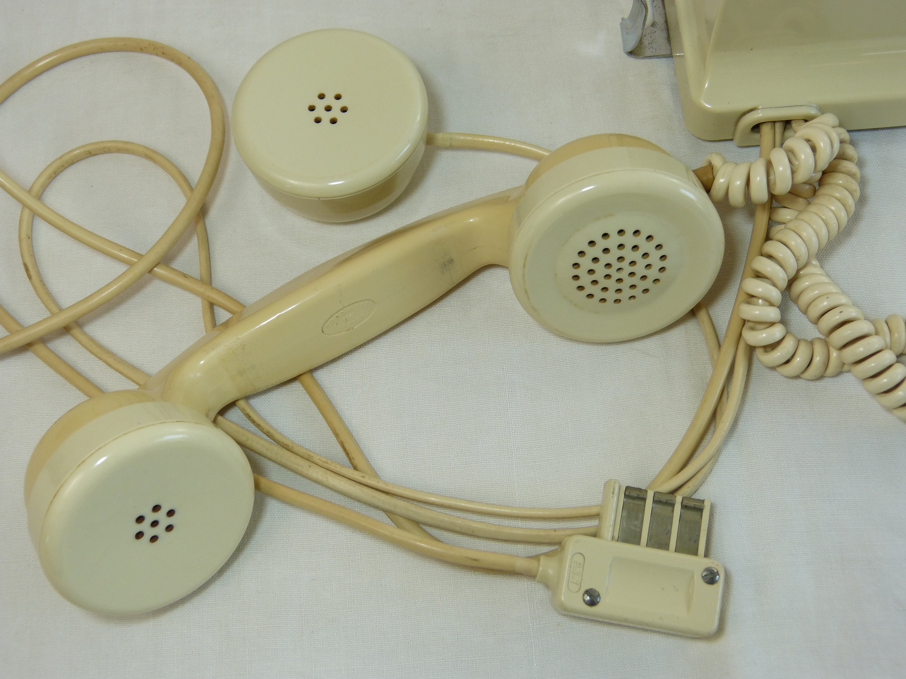 1959 PTT Telephone With Earphone off White & Ivory Bakelite | Etsy