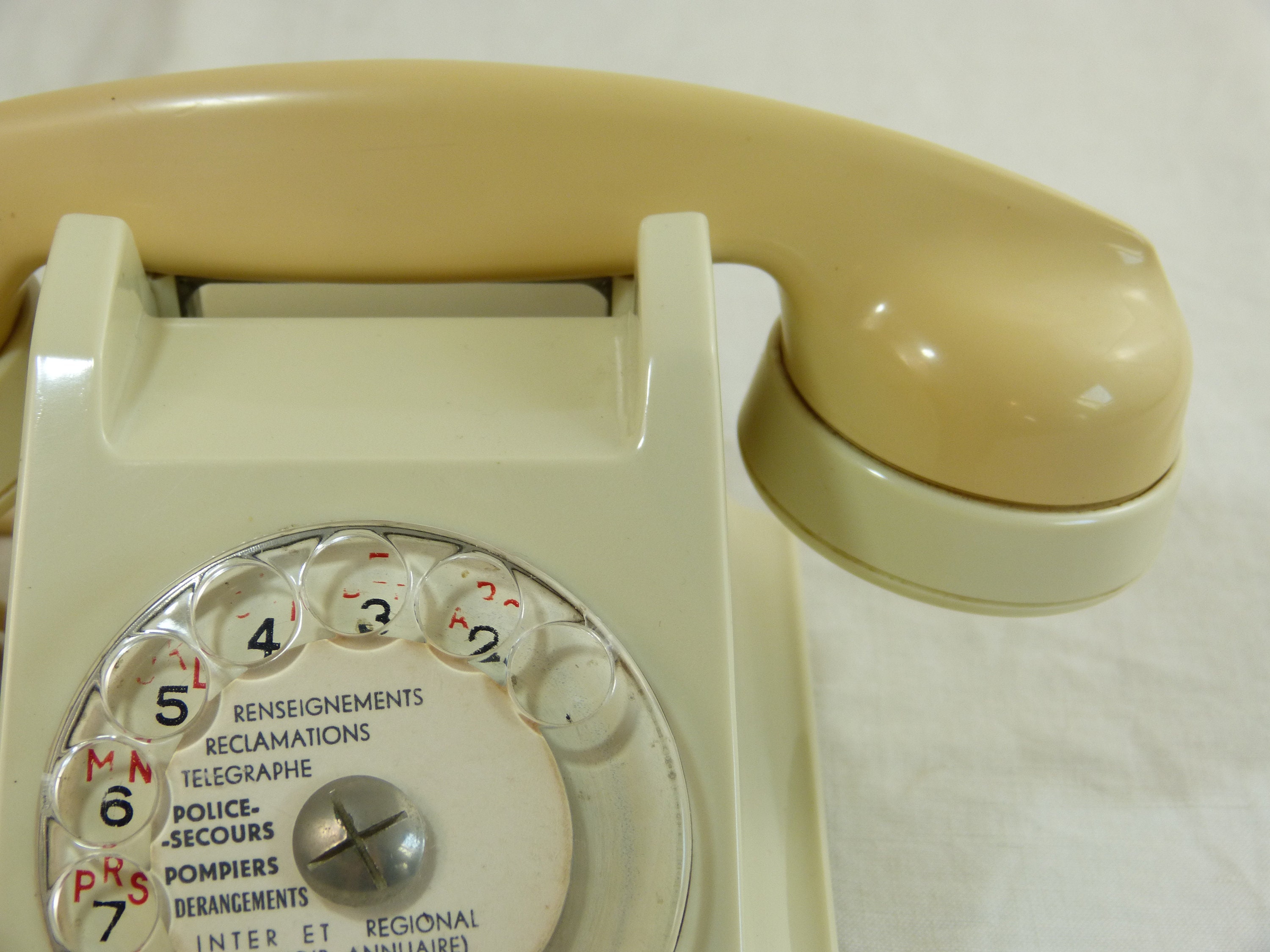 1959 PTT Telephone With Earphone off White & Ivory Bakelite | Etsy