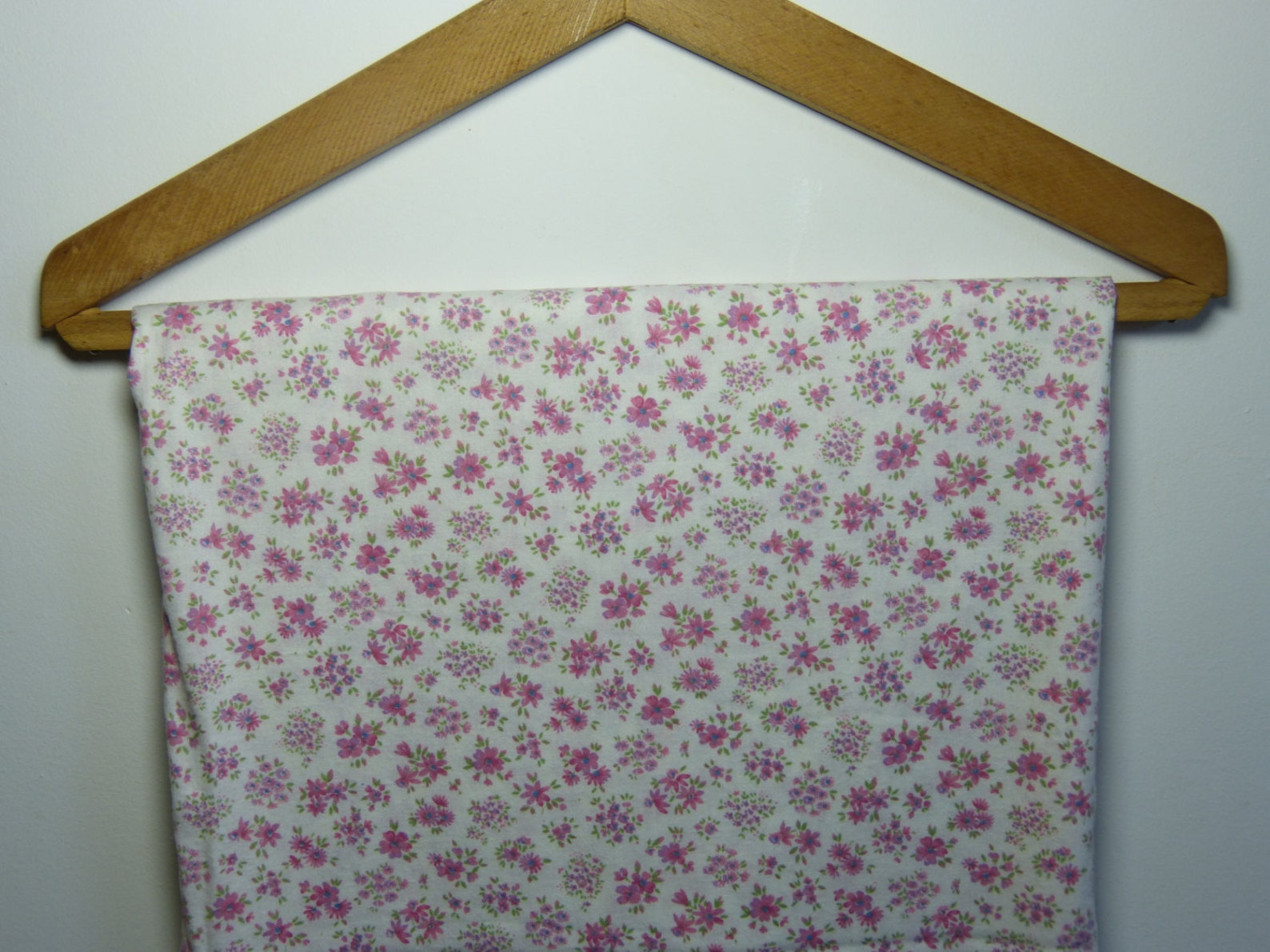 Pink little flower print unused slightly fluffy cotton sheet | Etsy