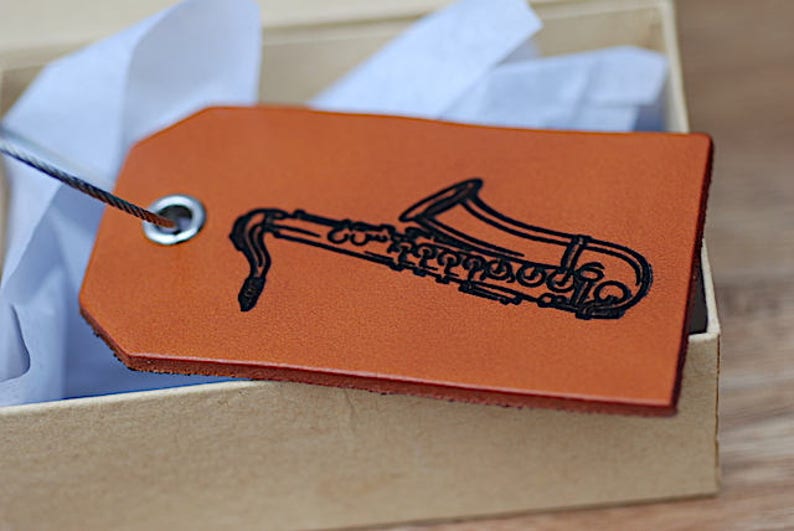 Saxophone or Alto Sax Instrument Tag Instrument Case ID - Etsy