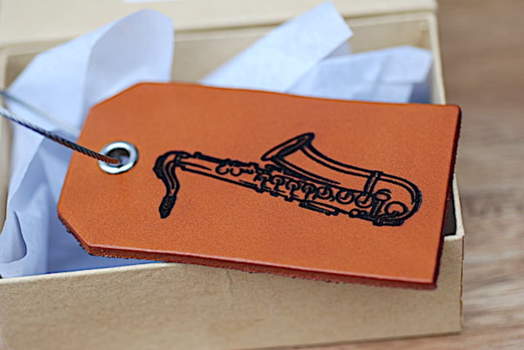 Saxophone or Alto Sax - Instrument Tag, Instrument Case ID Tag ...