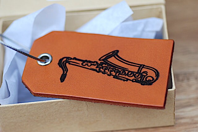 Saxophone or Alto Sax Instrument Tag Instrument Case ID - Etsy