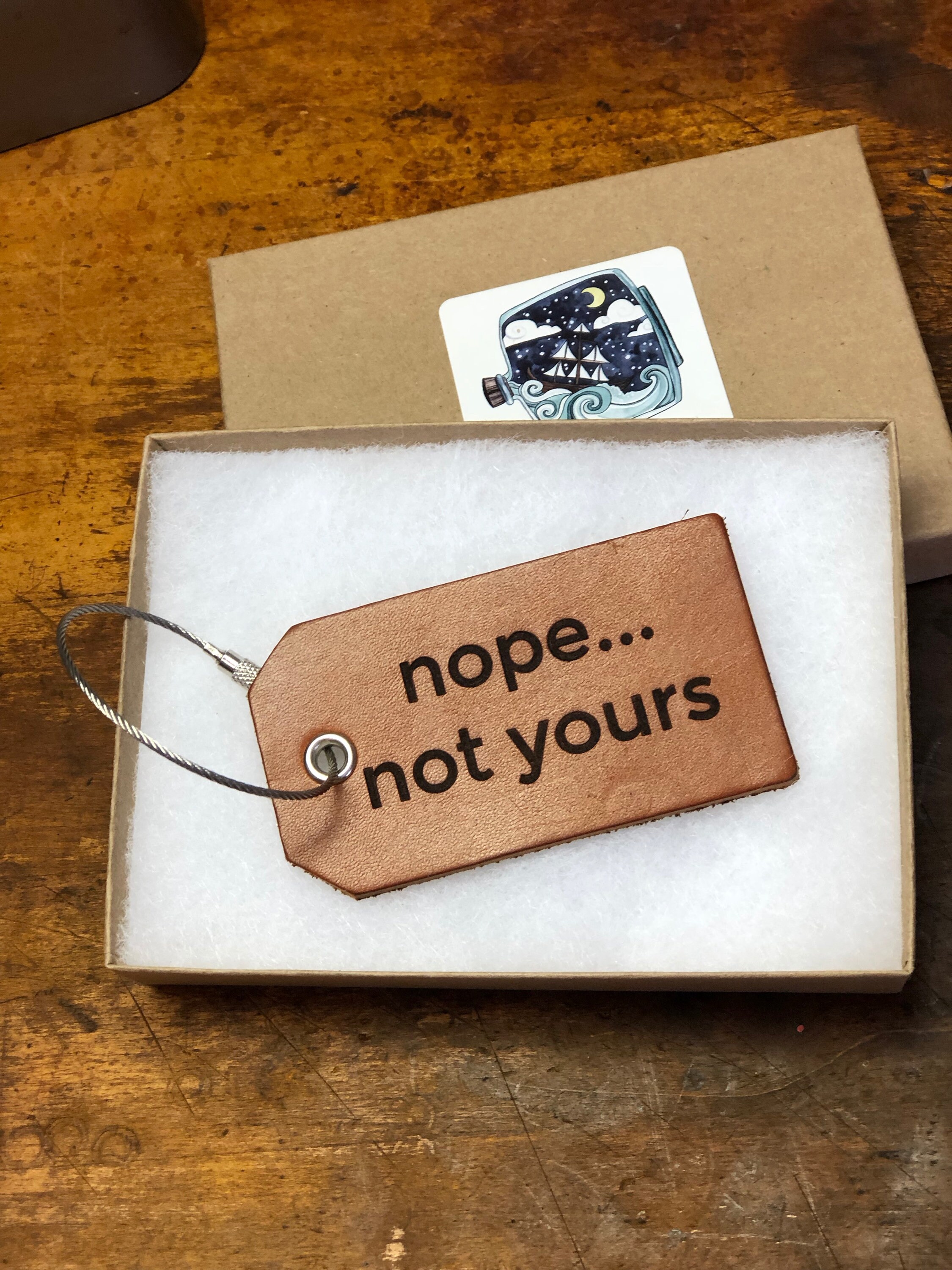 Nope Not YOURS Baggage tag Suitcase Tag Personalized Bag | Etsy