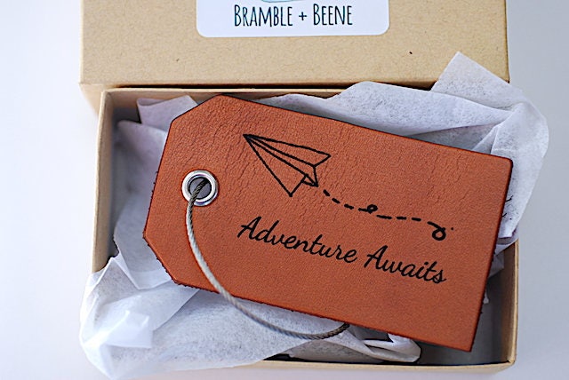 Adventure Awaits Luggage Tag Custom Tag Adventure Lover - Etsy