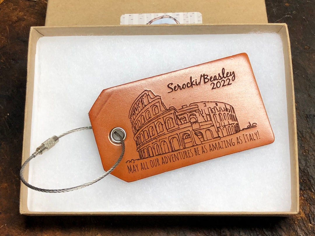 Travel to Italy Luggage Tag Italian Family Vacation Leather Luggage Tag ...